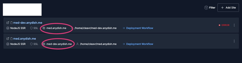 Can the staging be set to none for a site - Cleavr